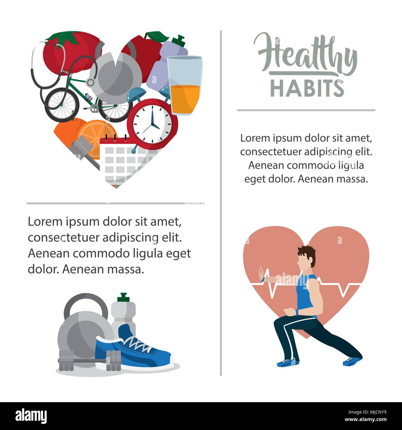 Healthy habits infographic Stock Vector Image & Art - Alamy