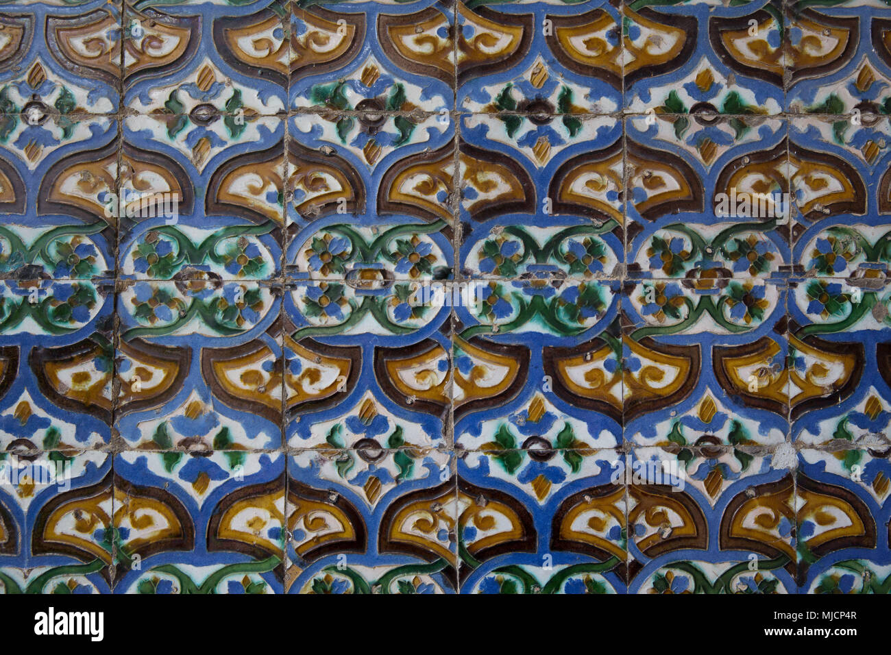 Seville real alcazar tiles hi-res stock photography and images - Alamy