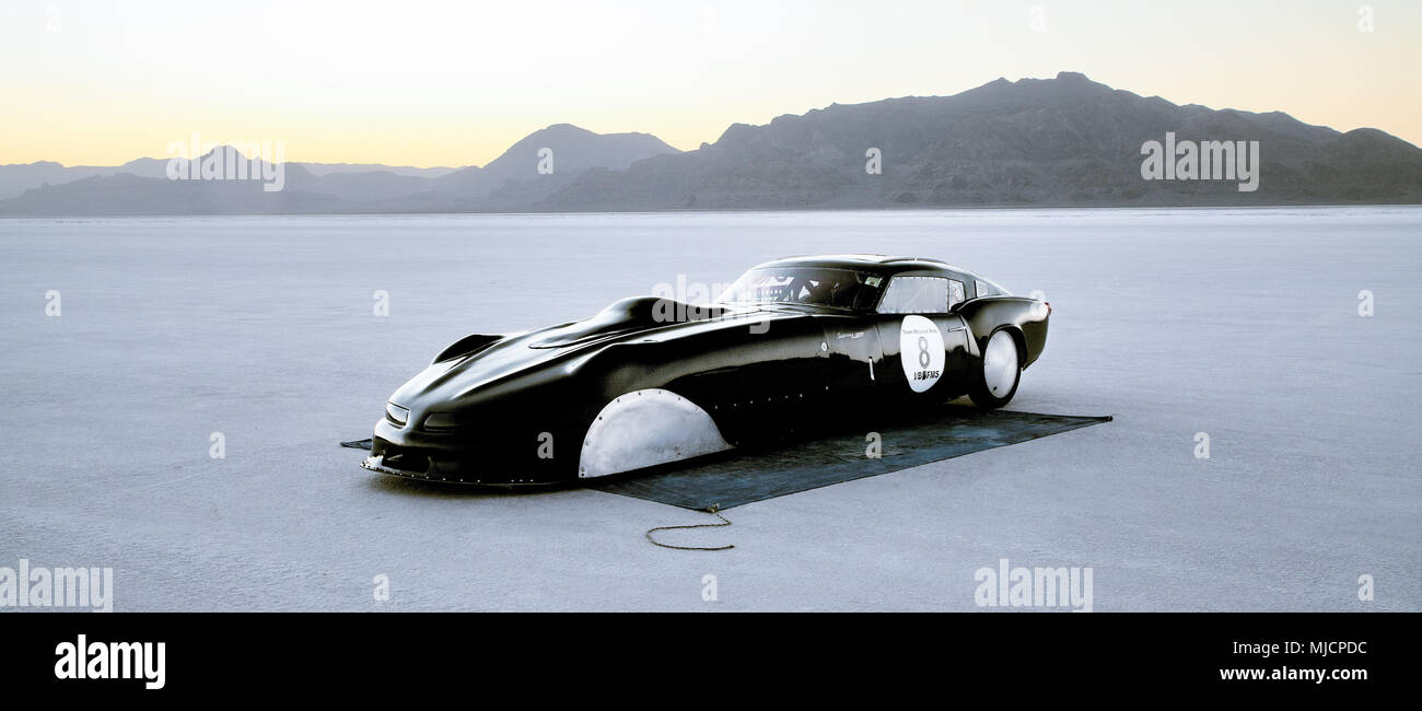 Racing car, self-built, Bonneville Speed Week, Great Salt Lake, Utah ...