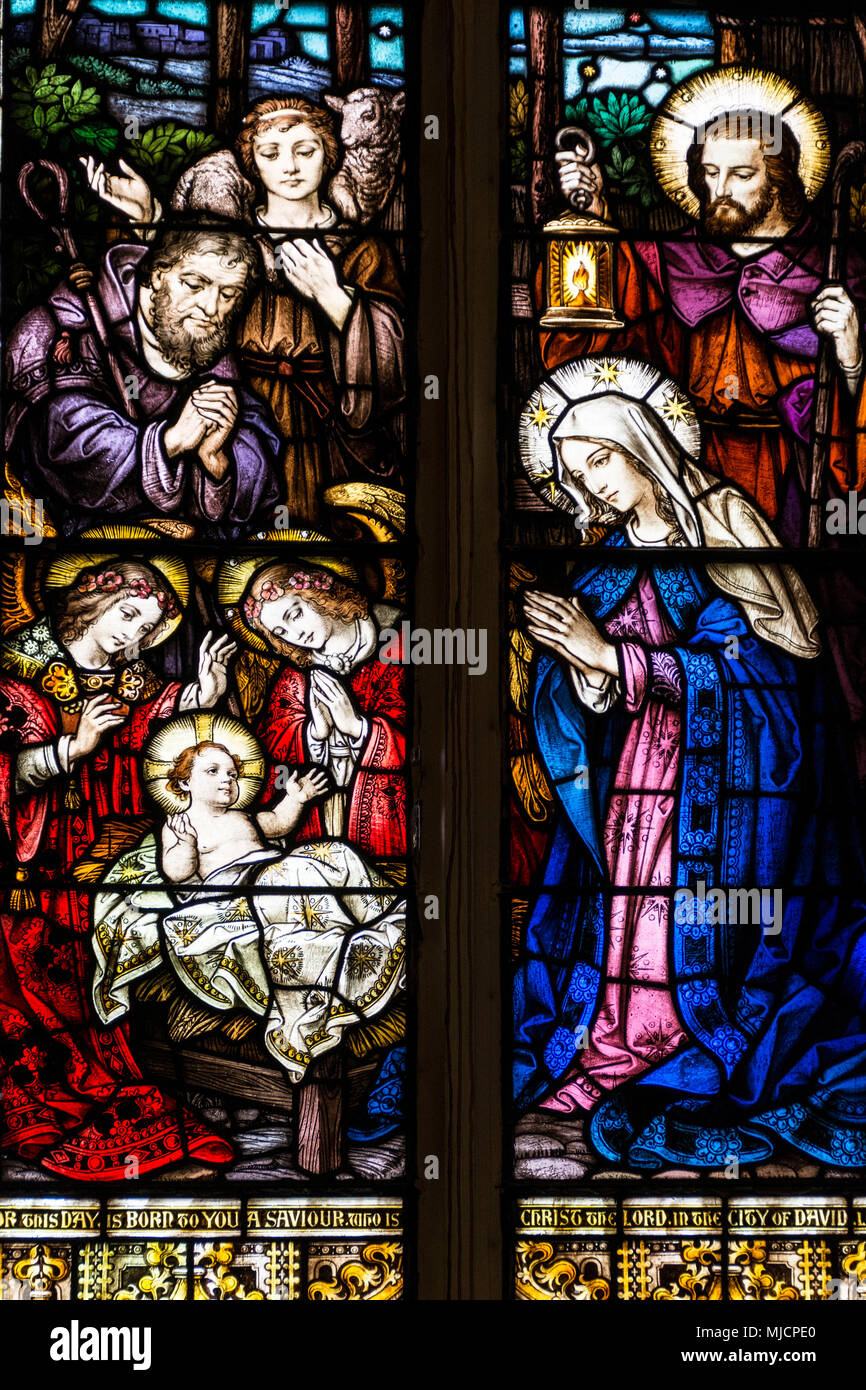 Church window of Saint Mary's Basilica, Halifax, Canada Stock Photo - Alamy