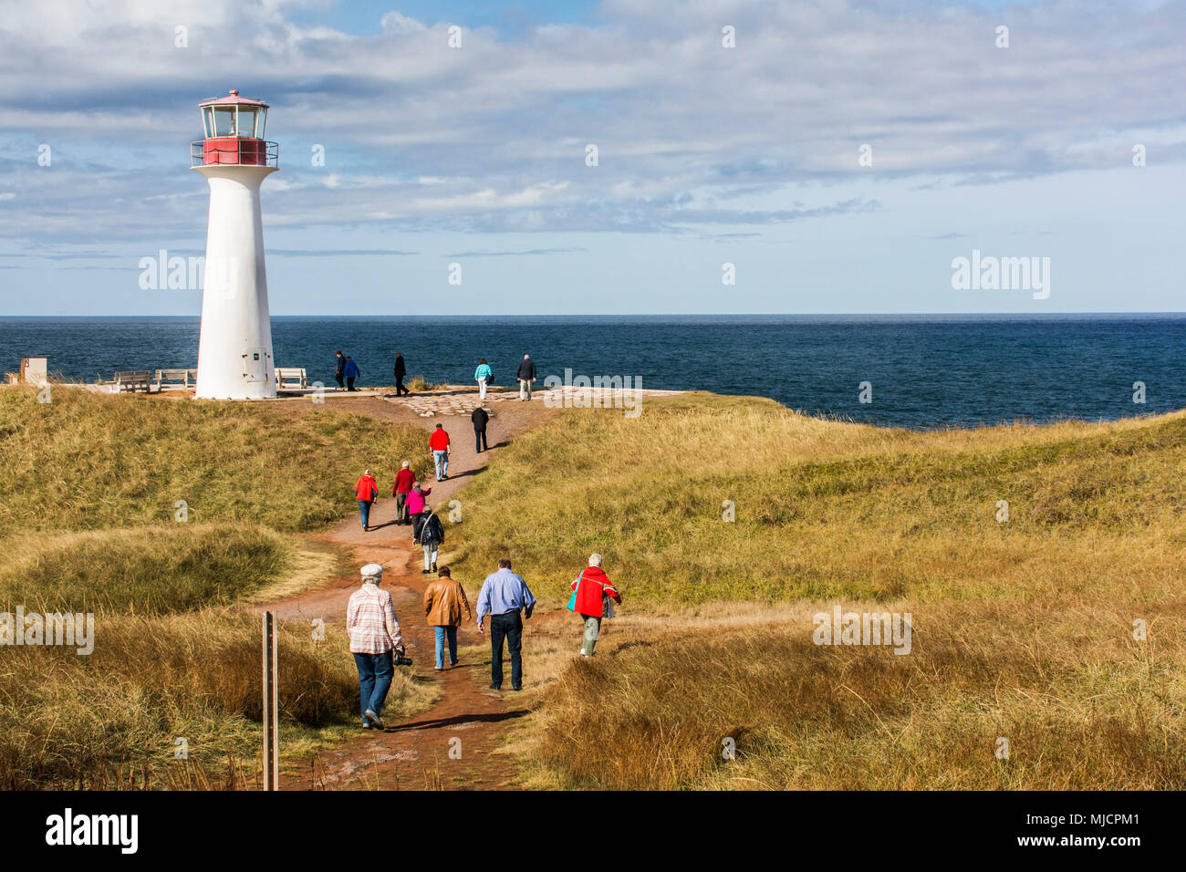 Lighthouse 'Cap Hérissé' on the Magdalen Island of 'Cap-aux-Meules' in ...
