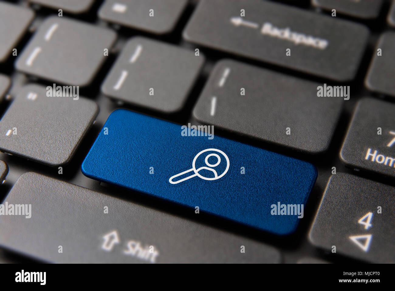 Online customer search computer keyboard button for finding business ...