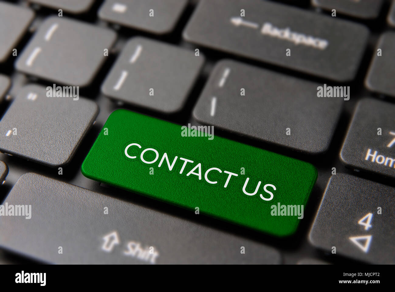 Contact us computer keyboard button for business service concept ...