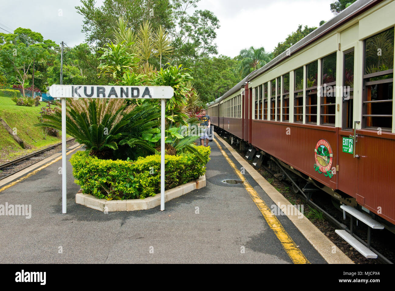 Kuranda Station platform. Queensland, Australia Stock Photo - Alamy