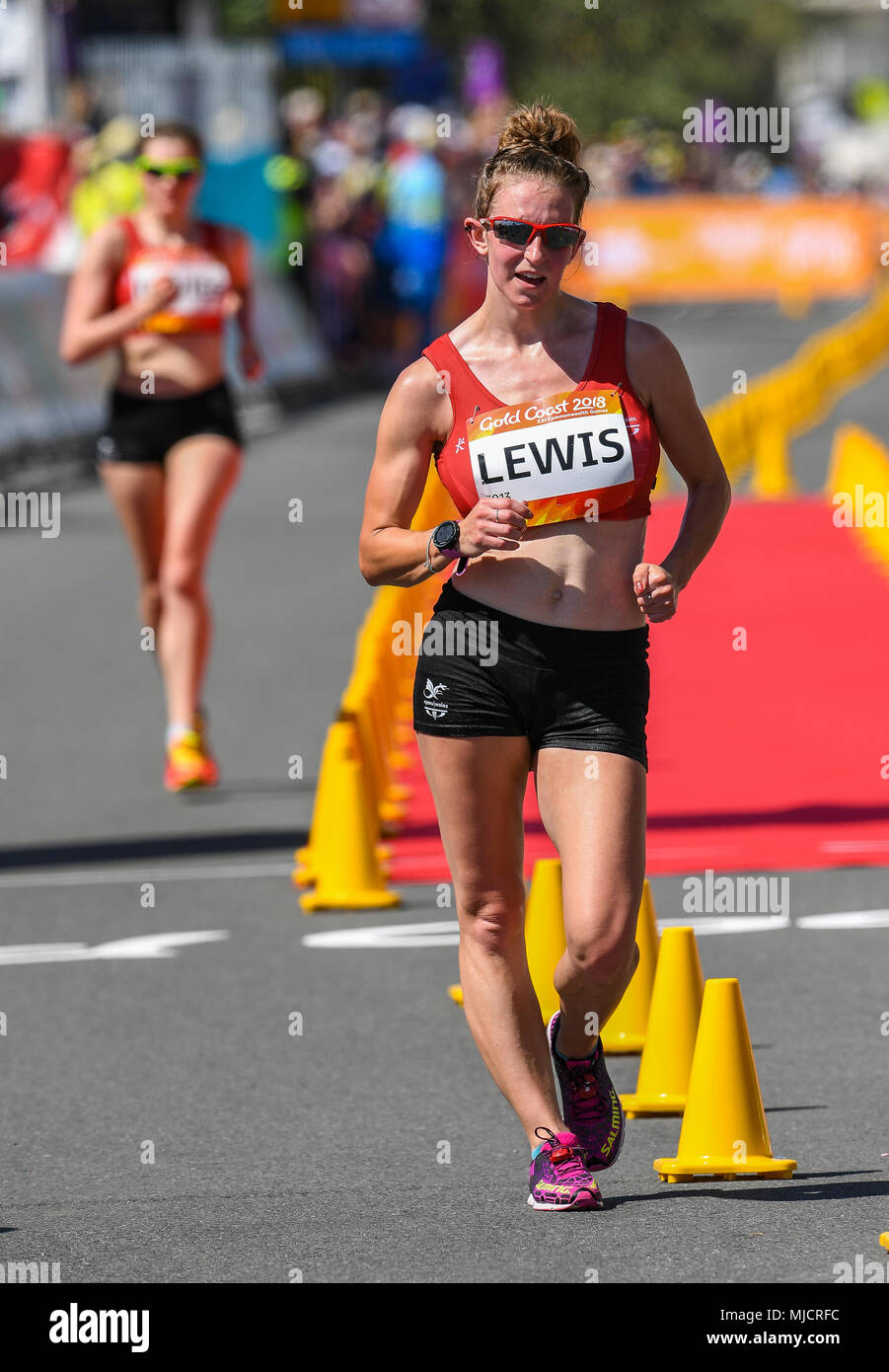 GOLD COAST, AUSTRALIA - APRIL 8: Heather Lewis competing in the Women's ...