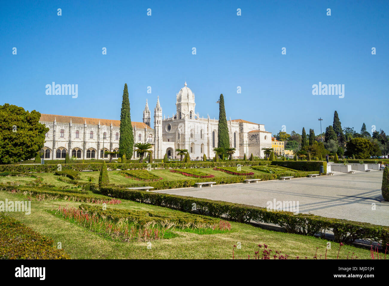 The Jerónimos Monastery or Hieronymites Monastery in Belem, Lisbon ...