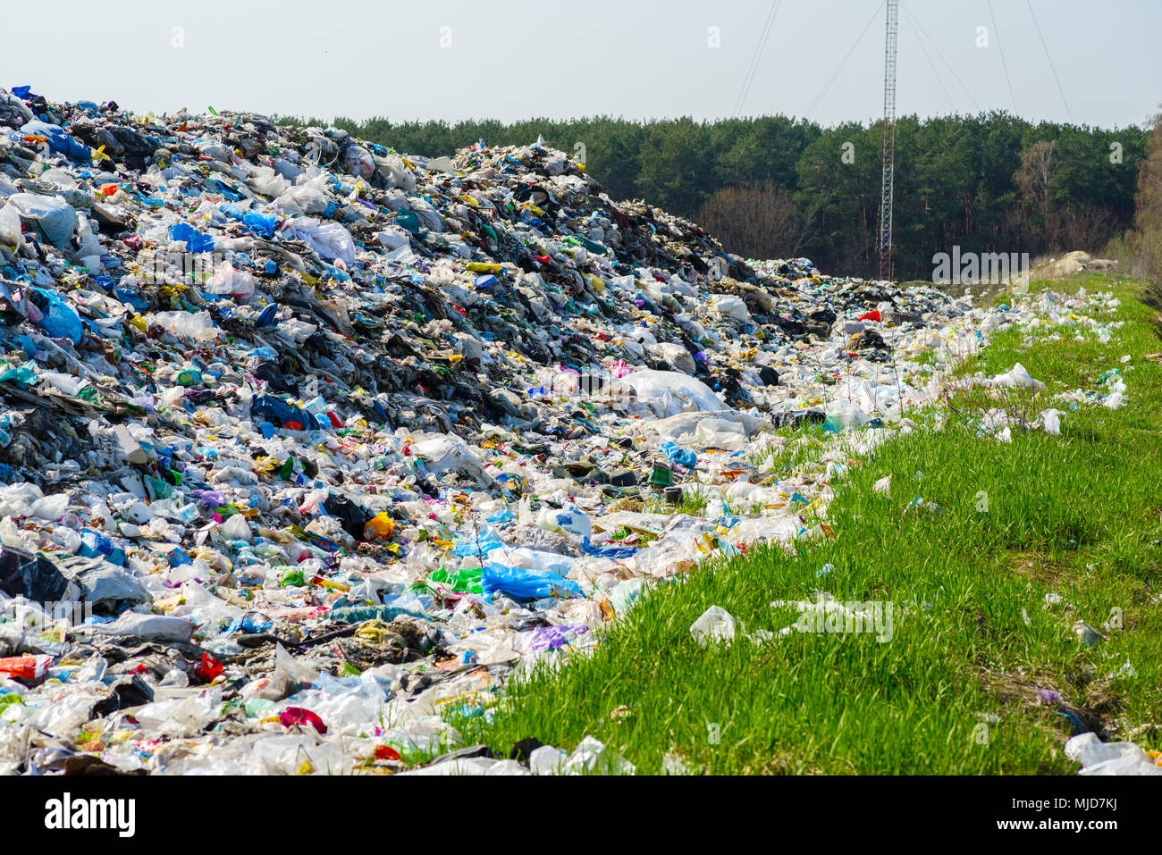 a garbage dump, a pile of household garbage in a dump Stock Photo - Alamy