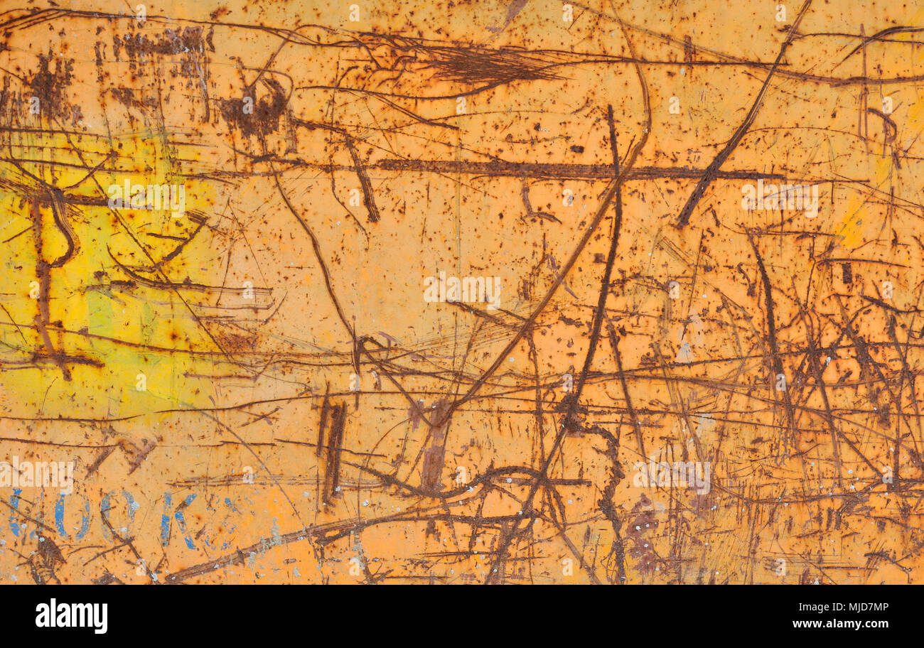Metal texture with scratches and rust Stock Photo - Alamy