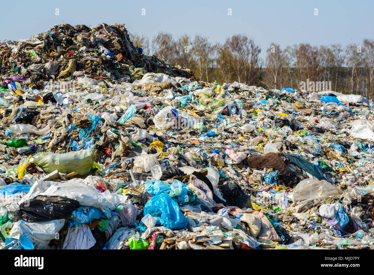 household and grocery and construction garbage in the general heap ...