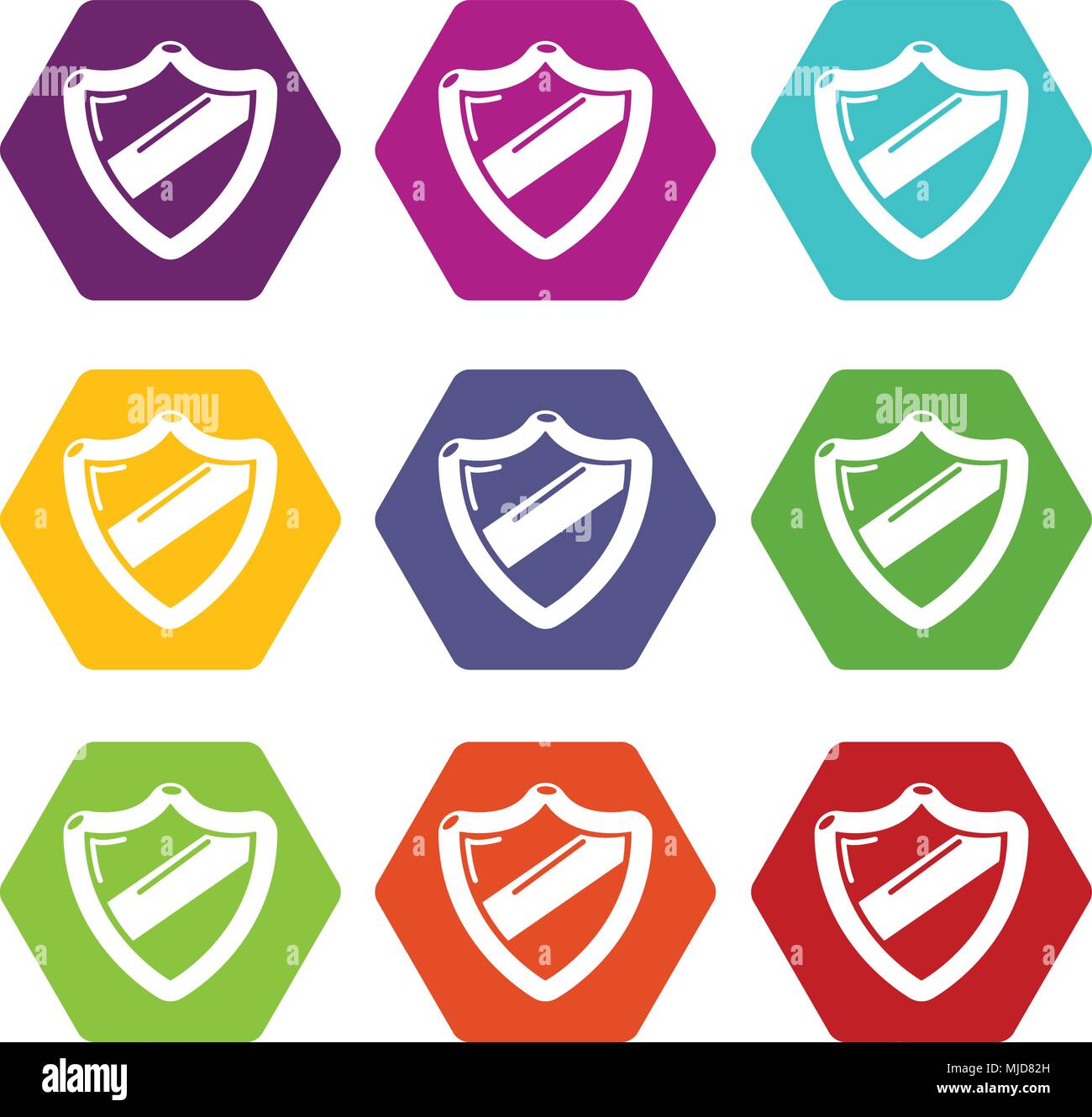 Antivirus installation icons set 9 vector Stock Vector Image & Art - Alamy