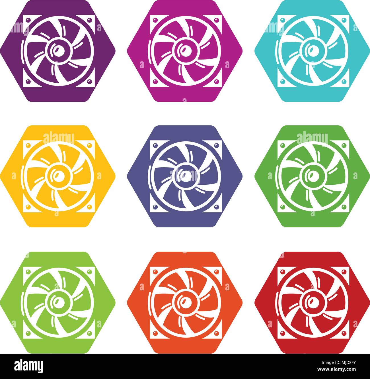 Cooler icons set 9 vector Stock Vector Image & Art - Alamy
