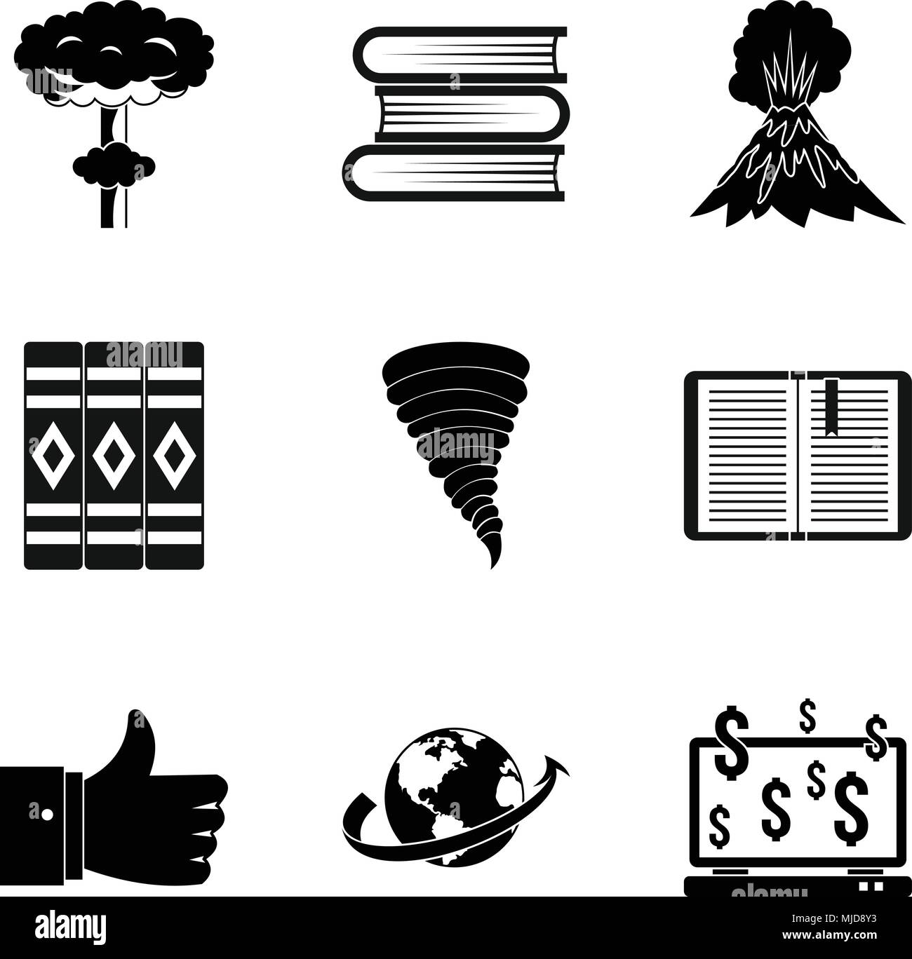 Literary icons set, simple style Stock Vector Image & Art - Alamy
