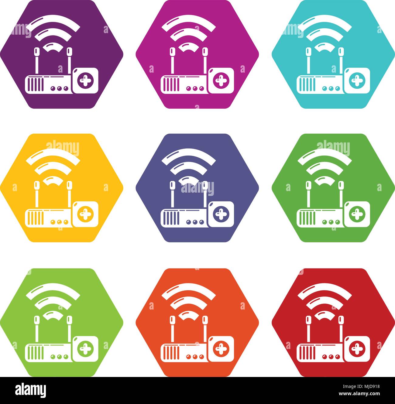 Router repair icons set 9 vector Stock Vector Image & Art - Alamy