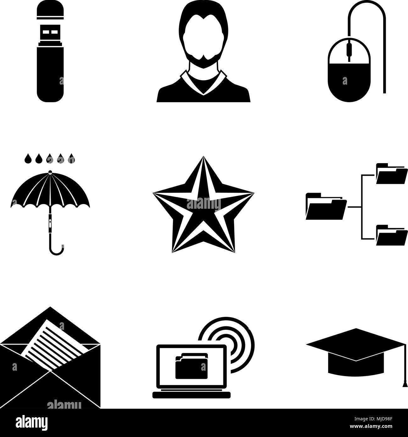 Scrivener icons set, simple style Stock Vector Image & Art - Alamy