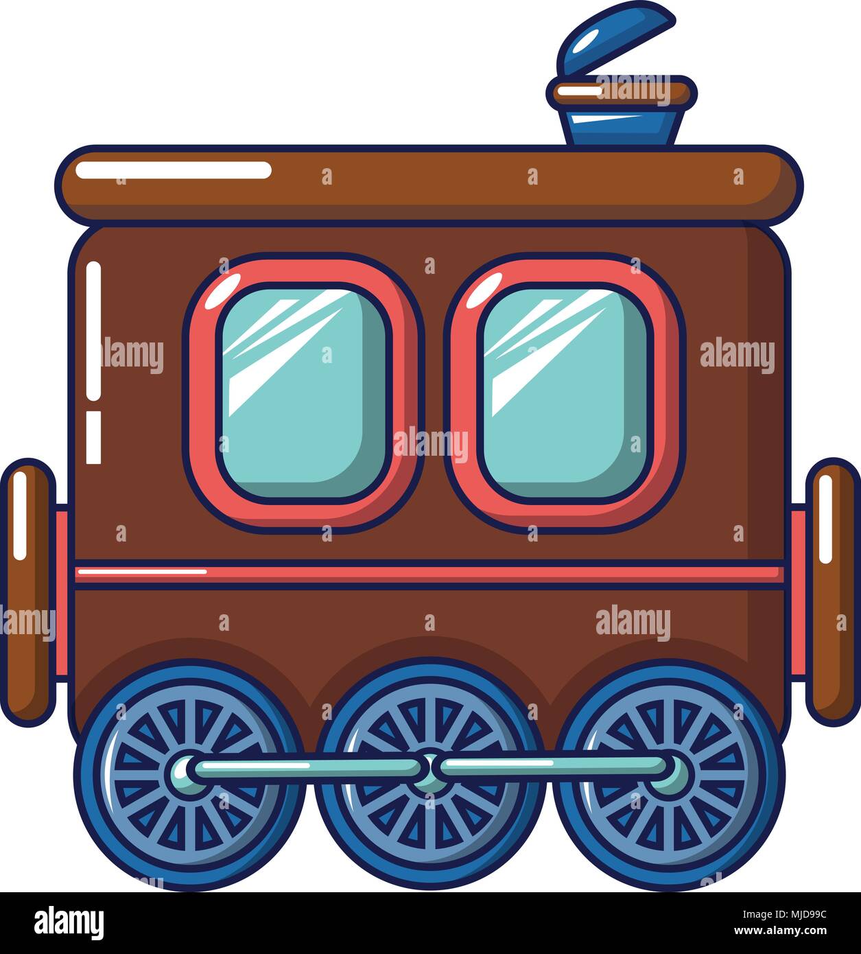 Three wheel wagon icon, cartoon style Stock Vector Image & Art - Alamy