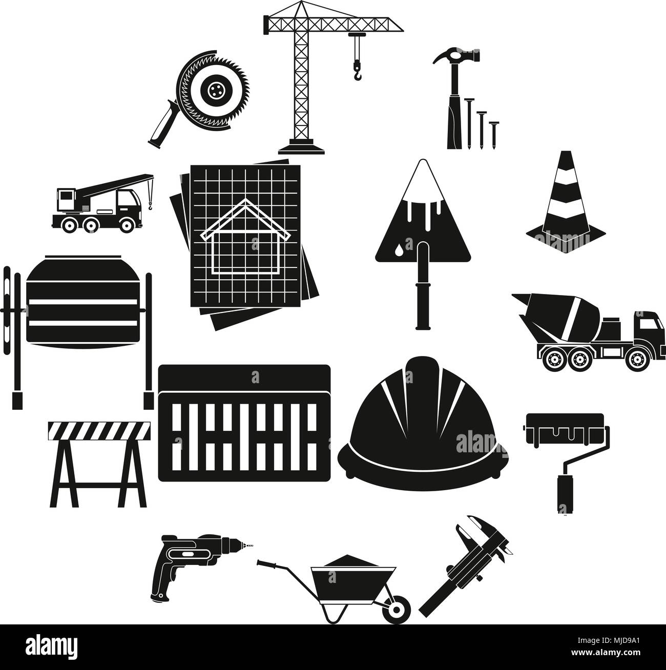 Architecture Icons set, simple style Stock Vector Image & Art - Alamy