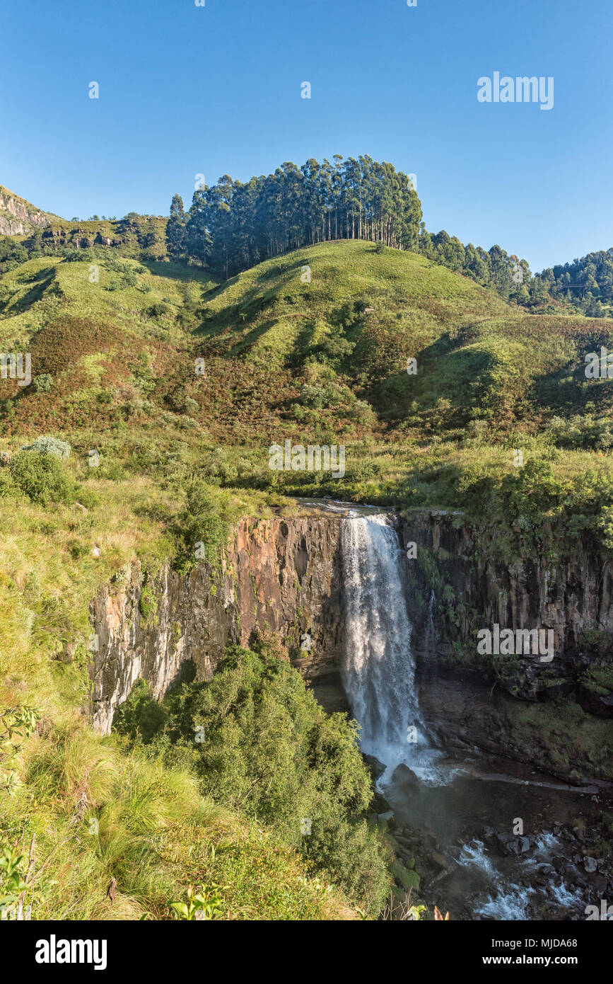 The Sterkspruit waterfall near Monks Cowl in the Kwazulu-Natal ...