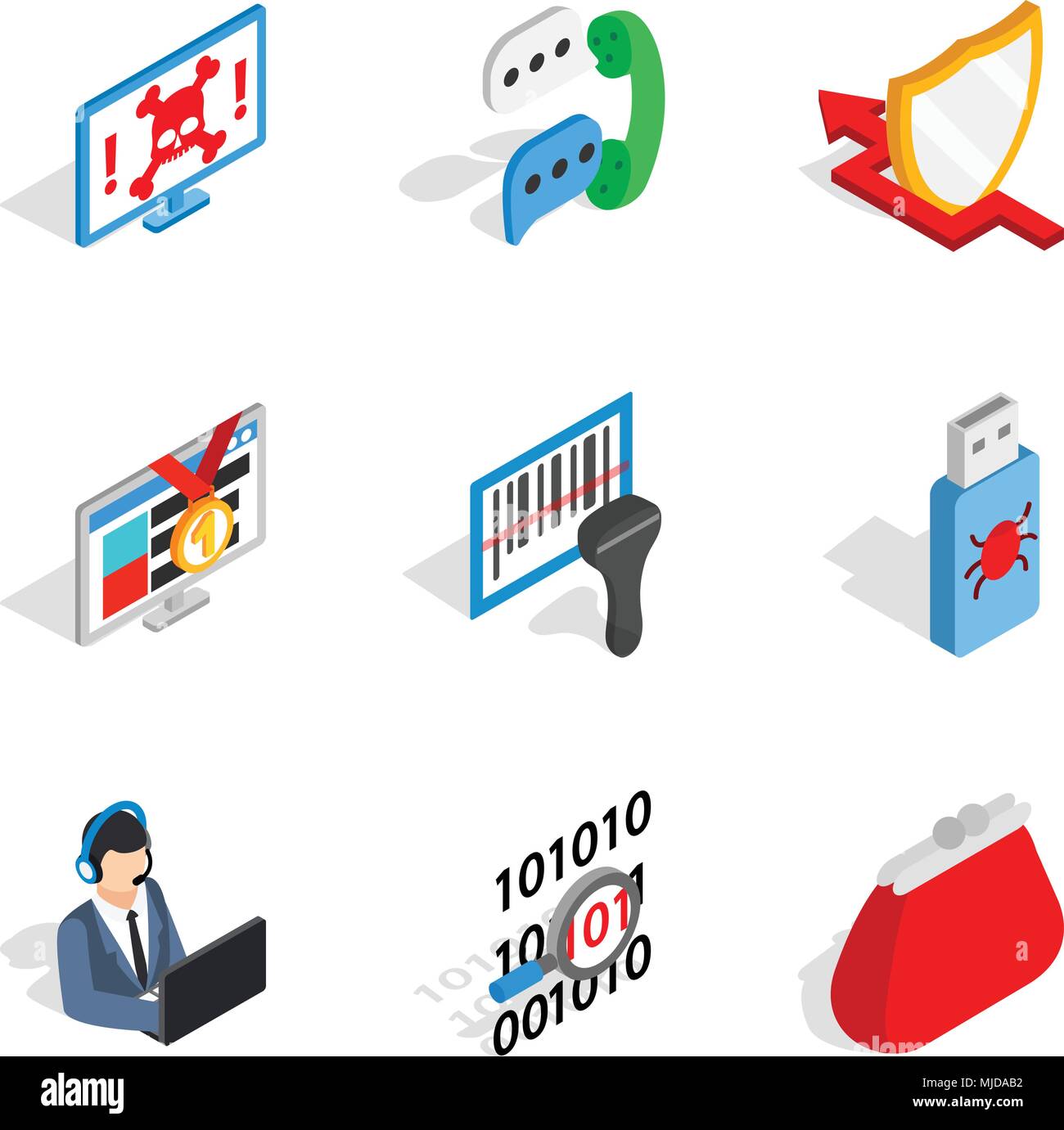 Social environment icons set, isometric style Stock Vector Image & Art ...
