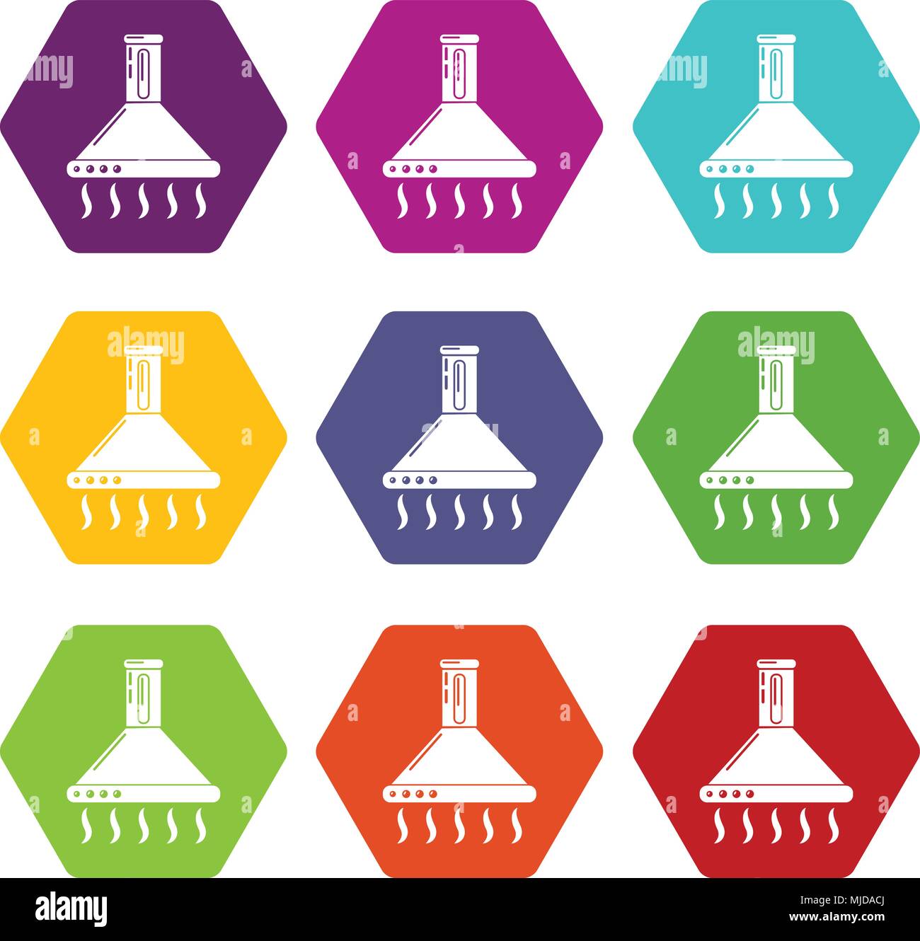 Exhaust icons set 9 vector Stock Vector Image & Art - Alamy