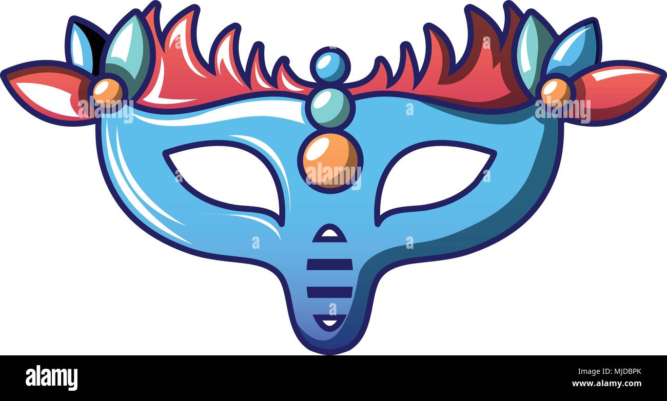 Small blue mask icon, cartoon style Stock Vector Image & Art - Alamy