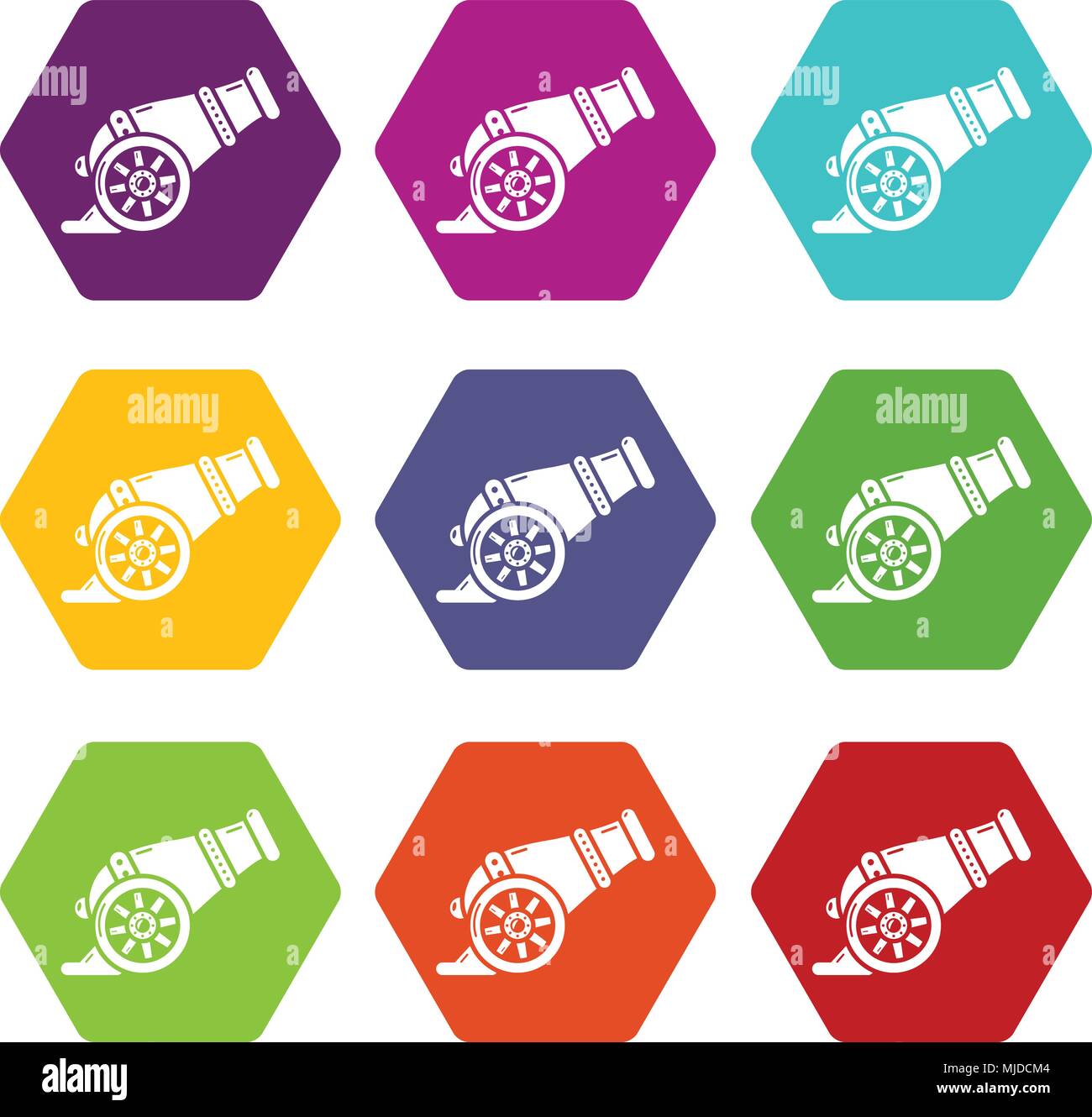 Fire gun icons set 9 vector Stock Vector Image & Art - Alamy