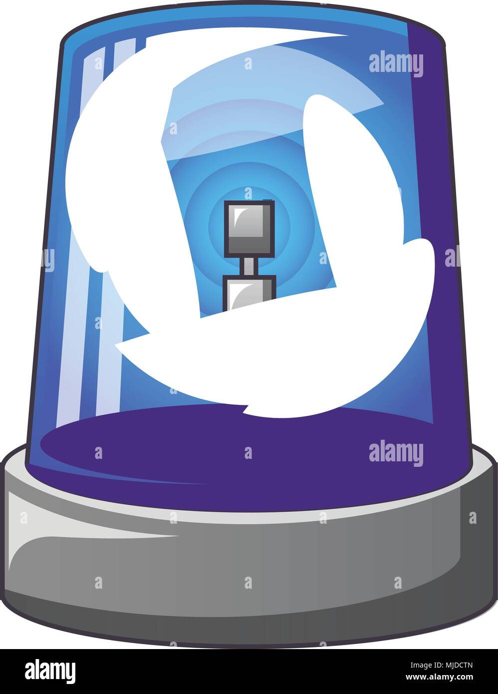 Blue flash siren icon, cartoon style Stock Vector Image & Art - Alamy