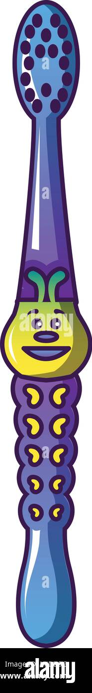 Kid toothbrush blue icon, cartoon style Stock Vector Image & Art - Alamy