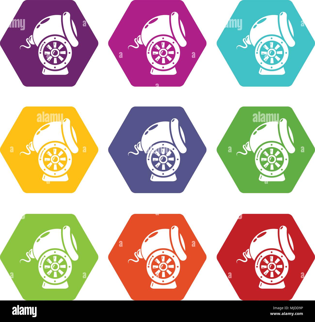 Small gun icons set 9 vector Stock Vector Image & Art - Alamy