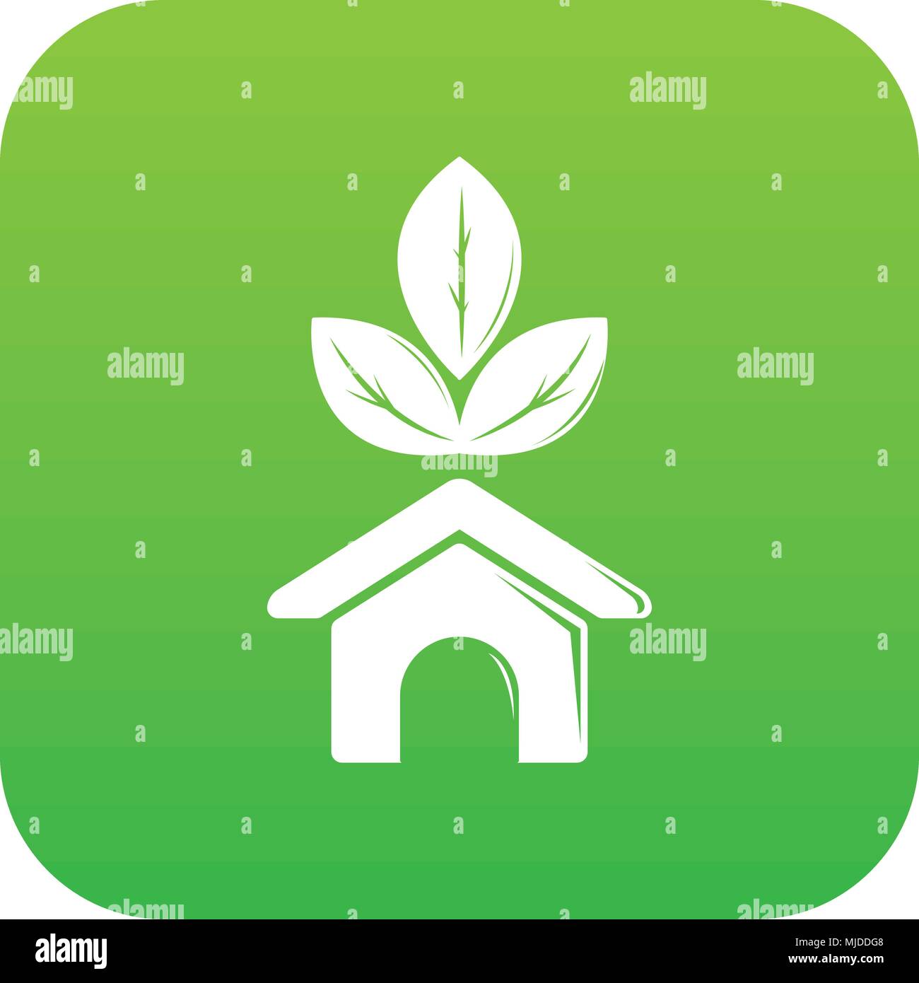 Eco house icon green vector Stock Vector Image & Art - Alamy