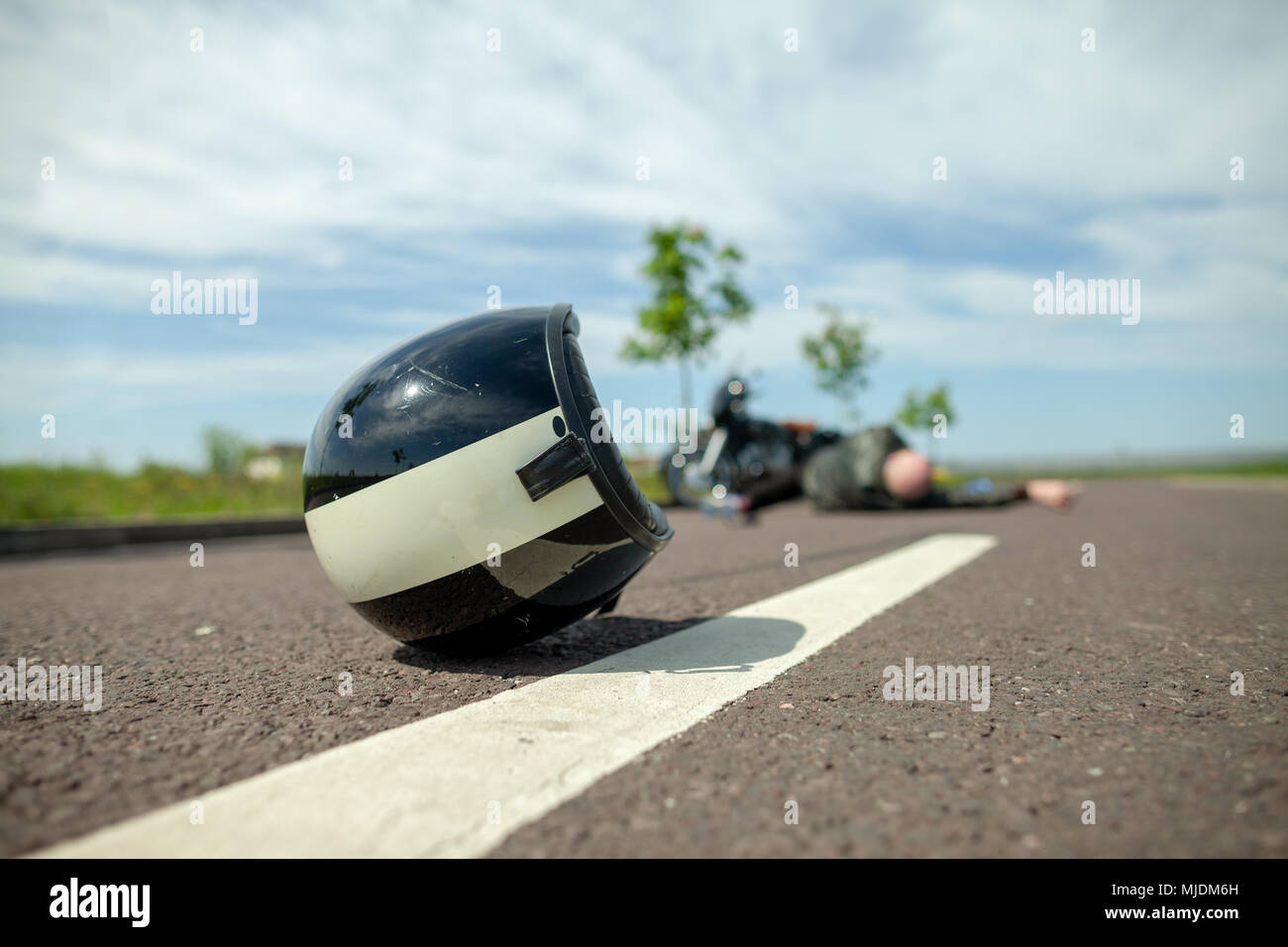 Motorcycle accident hi-res stock photography and images - Alamy