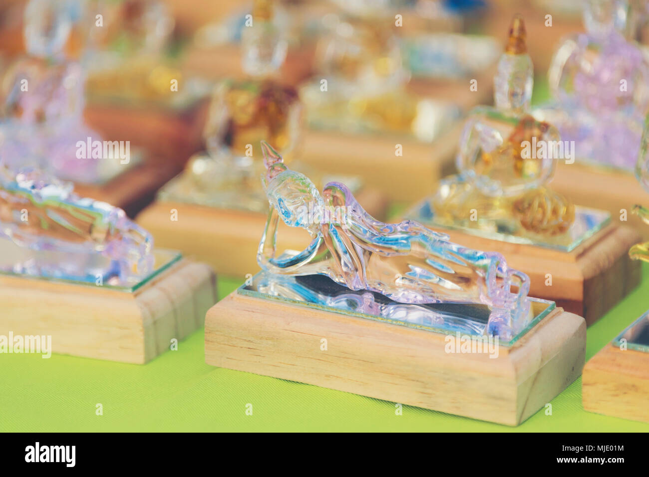 Buddha statue made of glass Stock Photo - Alamy