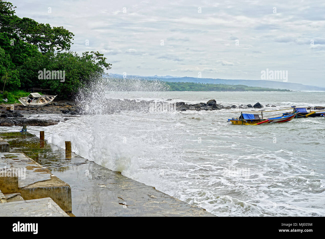Pantai Jayanti Beach, Cianjur Selatan, West Java, Indonesia Stock Photo ...