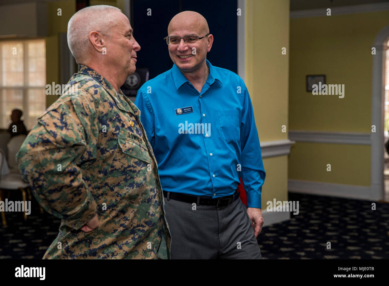 Capt. David Lowrey, left, commanding officer, 2nd Dental Battalion, 2nd ...
