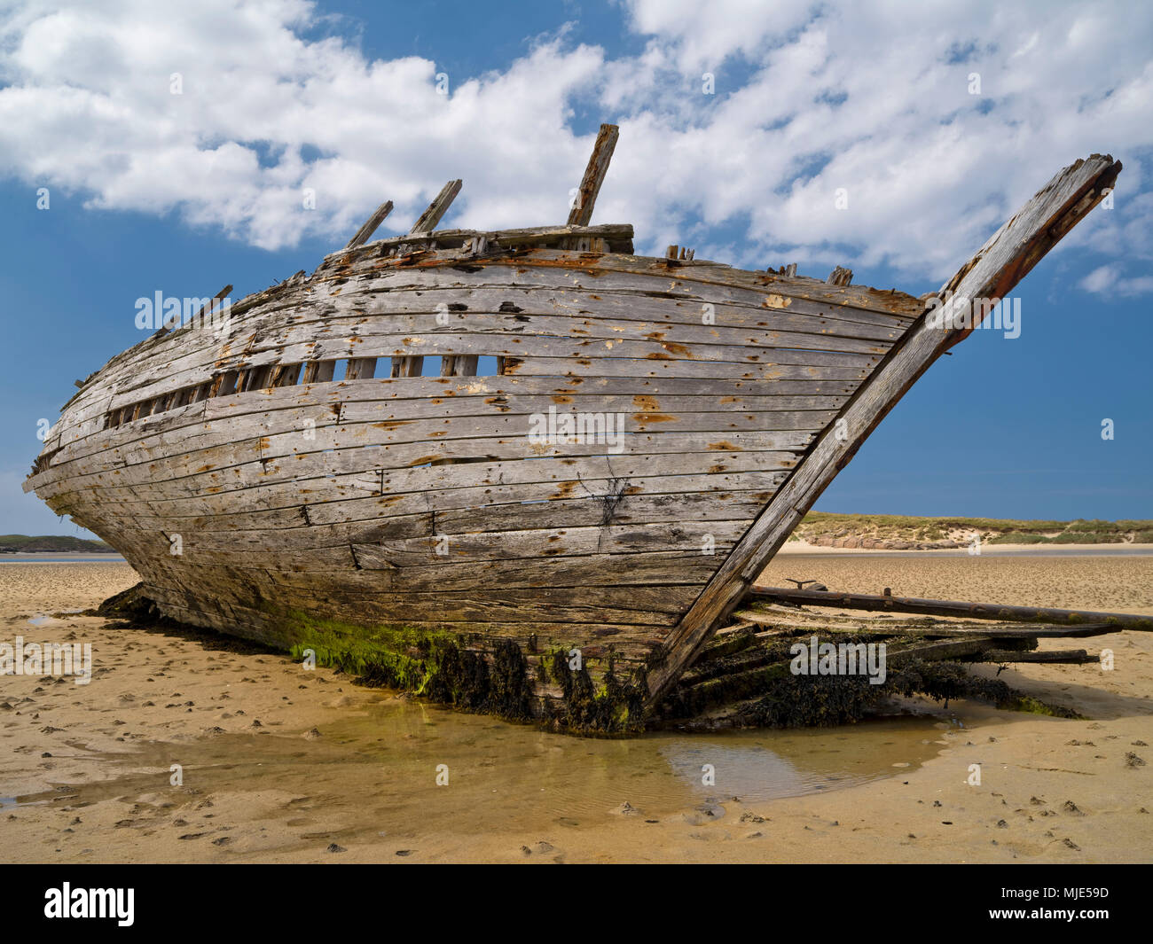 Ireland, Donegal, ship wreck at the Gweedore Bay close Derrybeg Stock ...