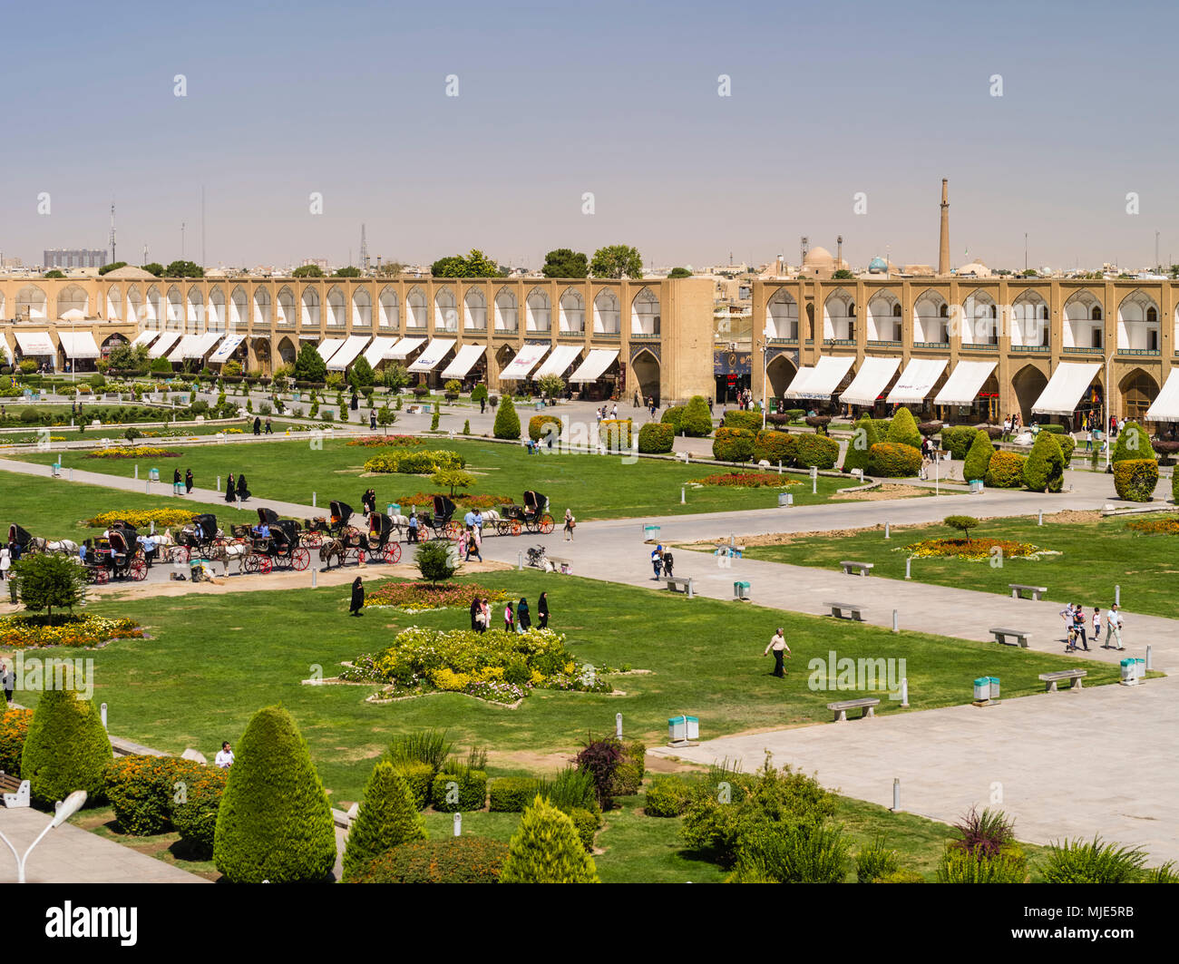 Meiden-e Imam in Isfahan, one of the biggest squares of the world Stock ...