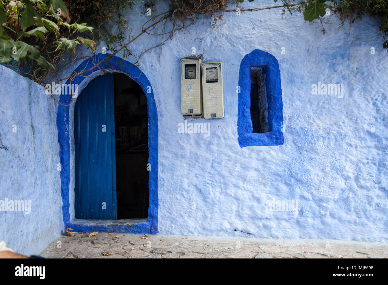 Morocco, Chefchaouen, Old Town, house facade, detail Stock Photo - Alamy