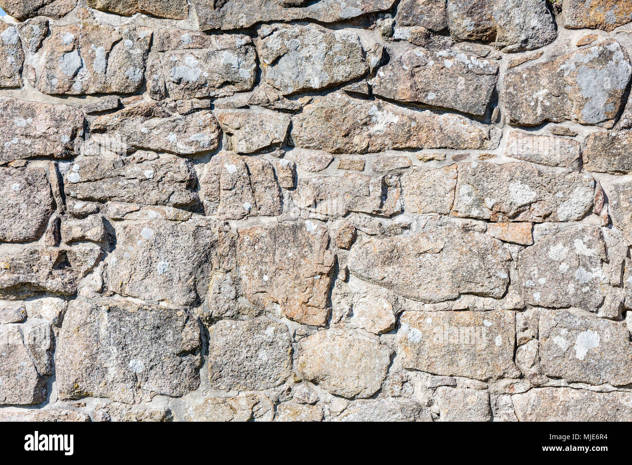 Old brickwork of the Lilleborg castle ruin, Europe, Denmark, Bornholm ...