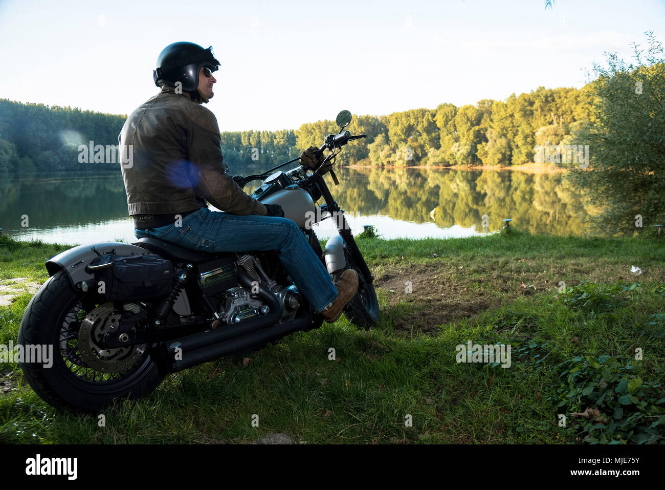 Man driving motorcycle hi-res stock photography and images - Alamy