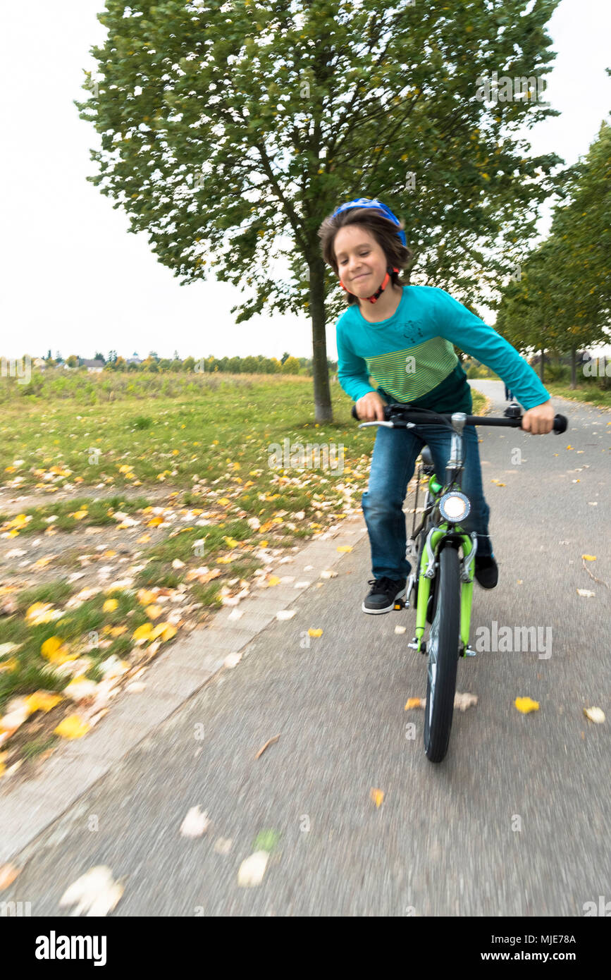 Boy cycling helmet hi-res stock photography and images - Alamy
