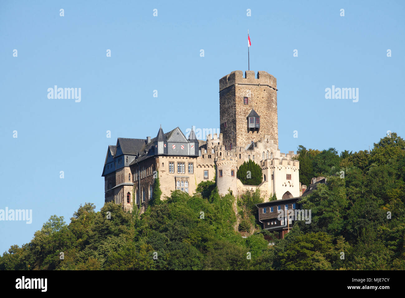 Lahneck Castle, Lahnstein, UNESCO World Heritage Site Upper Middle ...