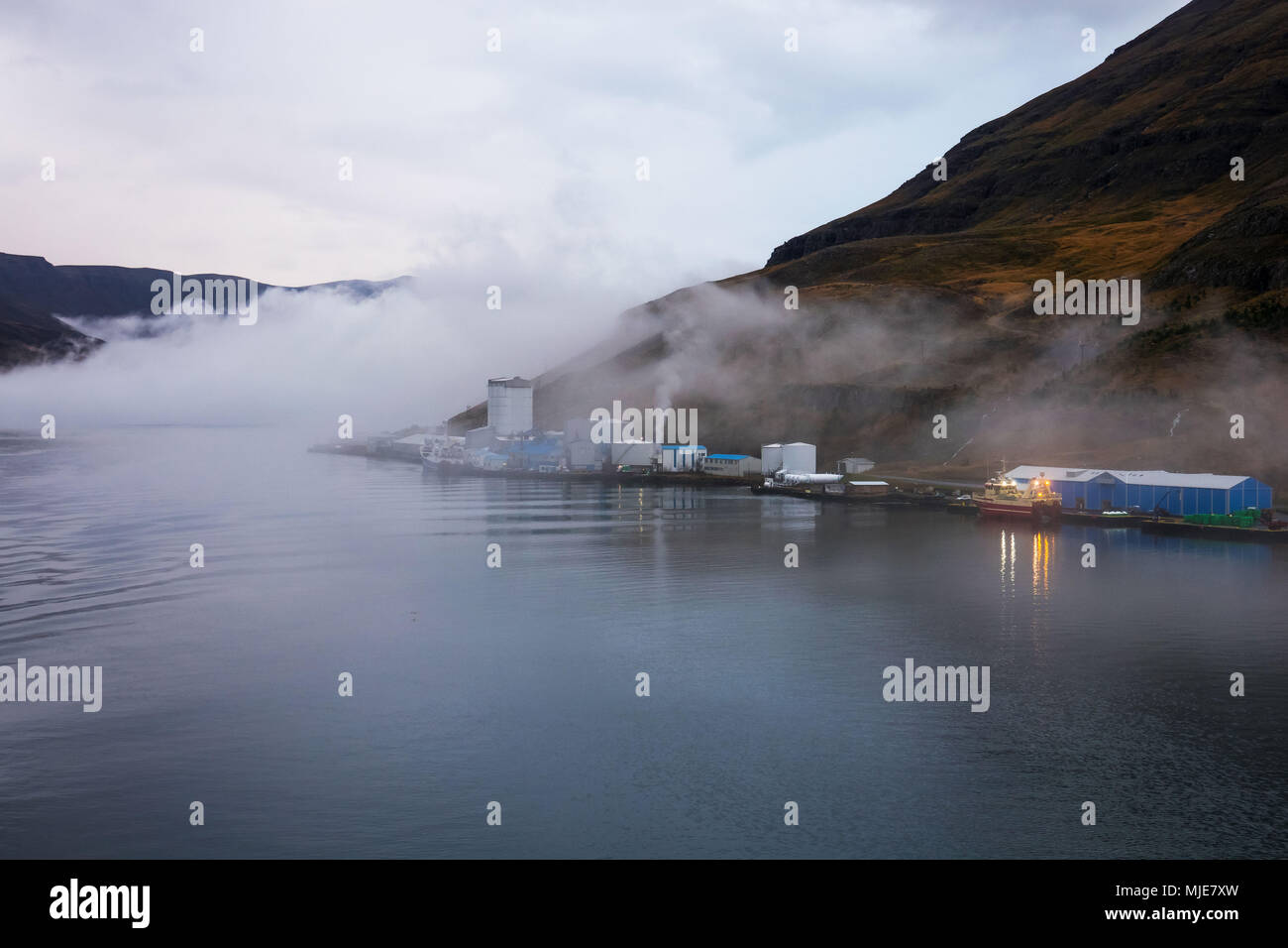 Fish factory in Seydisfjordur, Iceland Stock Photo - Alamy