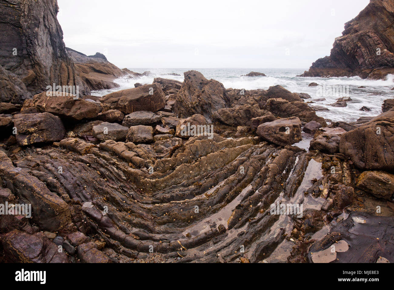 French cliff coast of the Armorican massif Stock Photo - Alamy