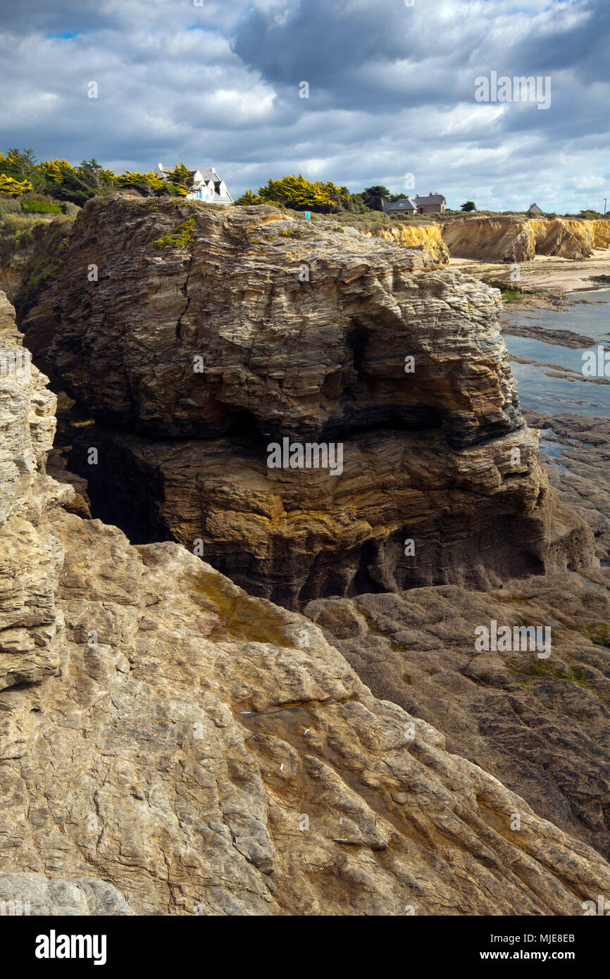 French cliff coast of the Armorican massif Stock Photo - Alamy