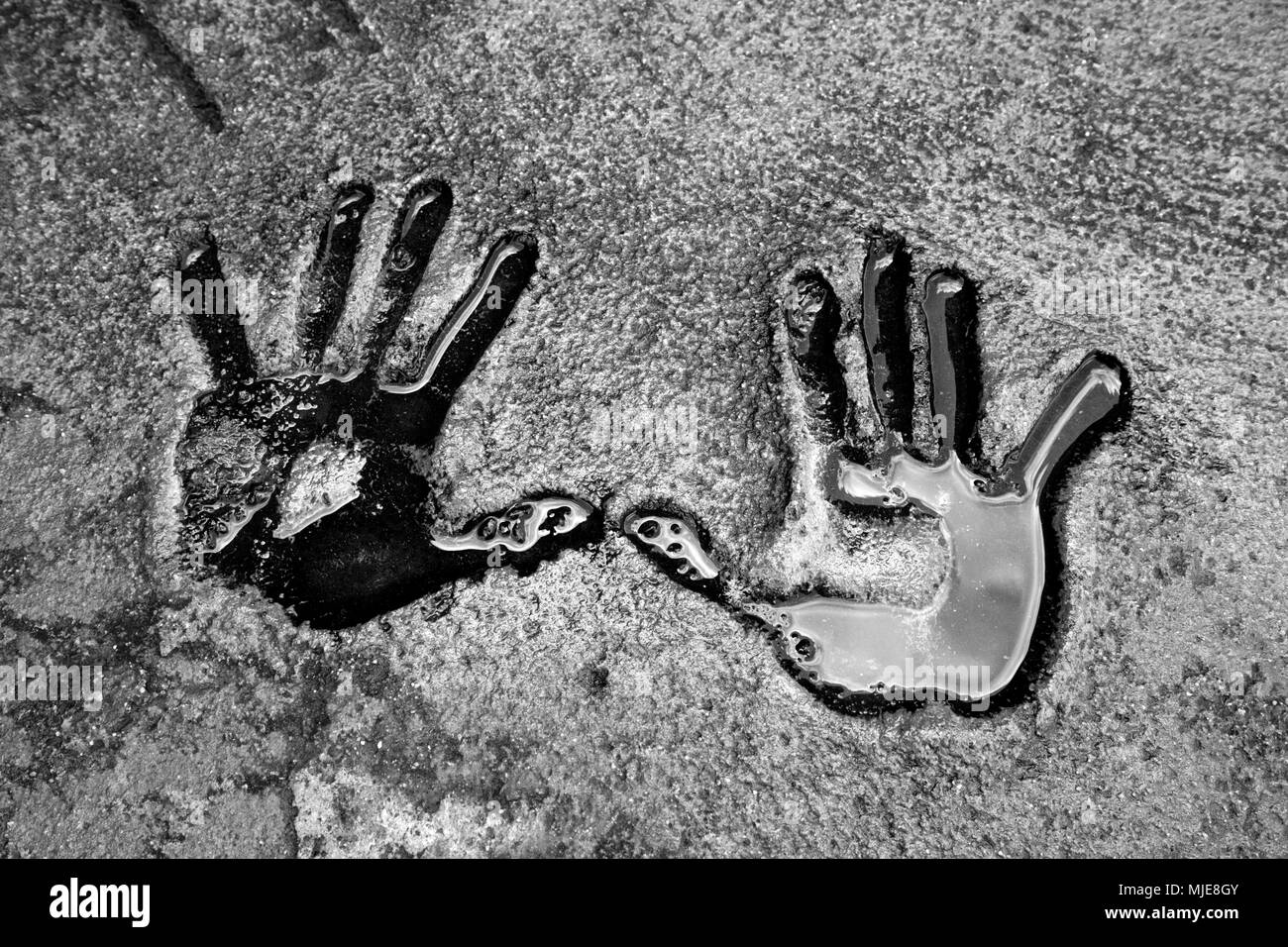 Concrete hand Black and White Stock Photos & Images - Alamy