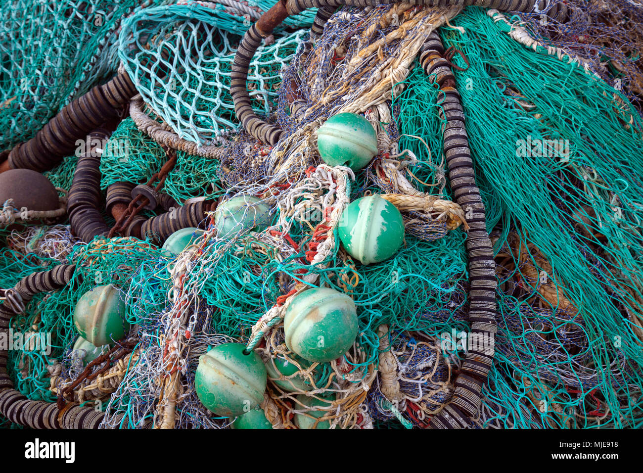 colorful fishing nets Stock Photo - Alamy