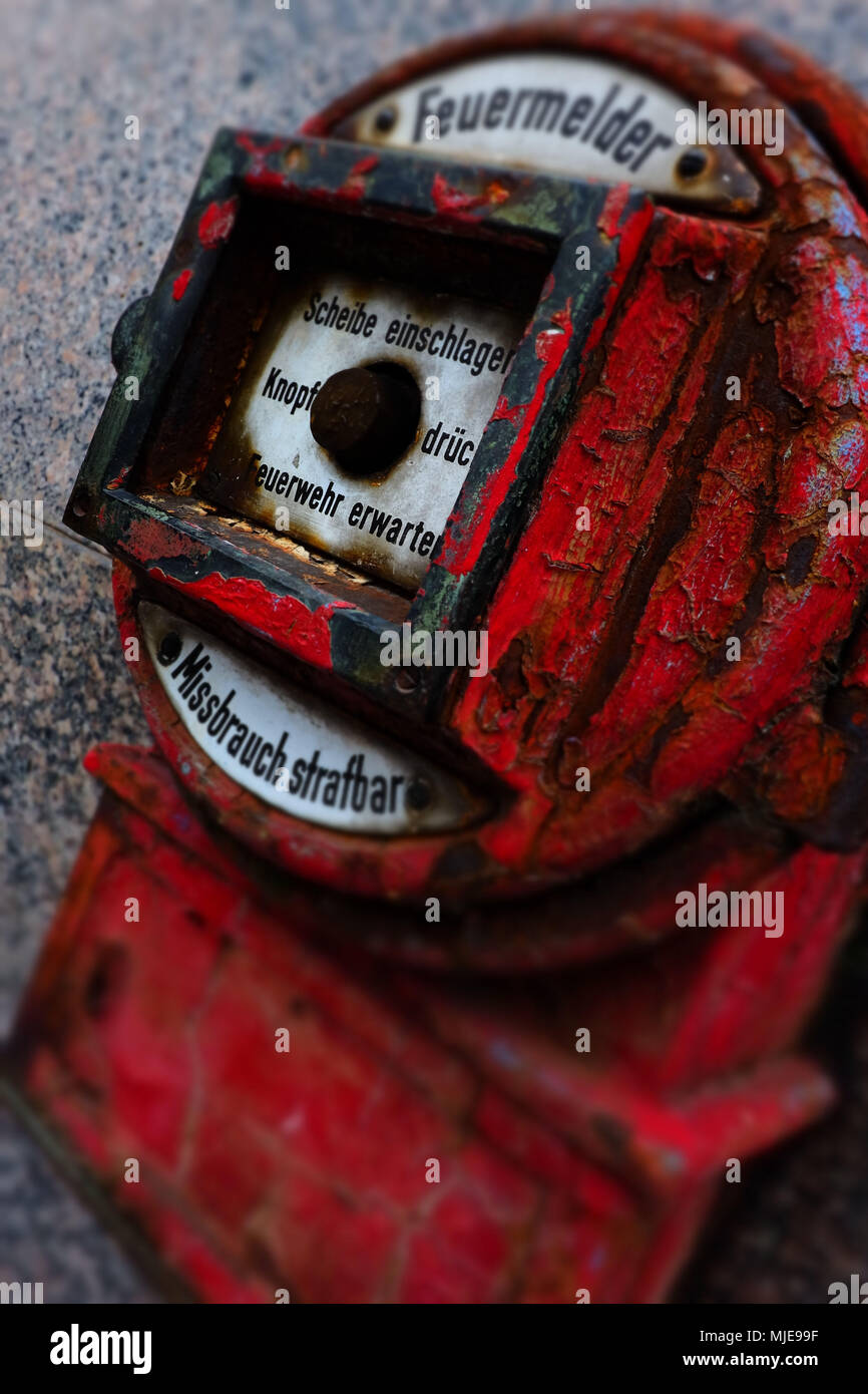old fire alarm Stock Photo - Alamy