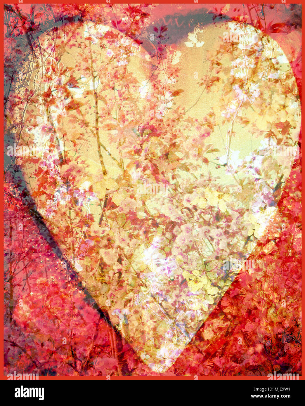 Heart and flowers hi-res stock photography and images - Alamy