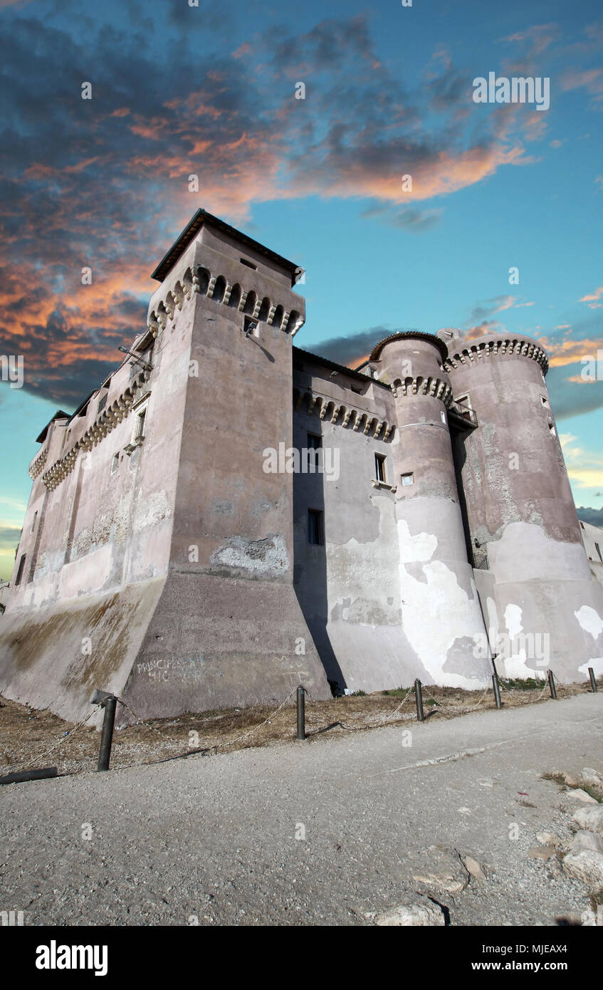 Santa Severa in the province of Rome, Lazio, Italy. It is a small sea ...