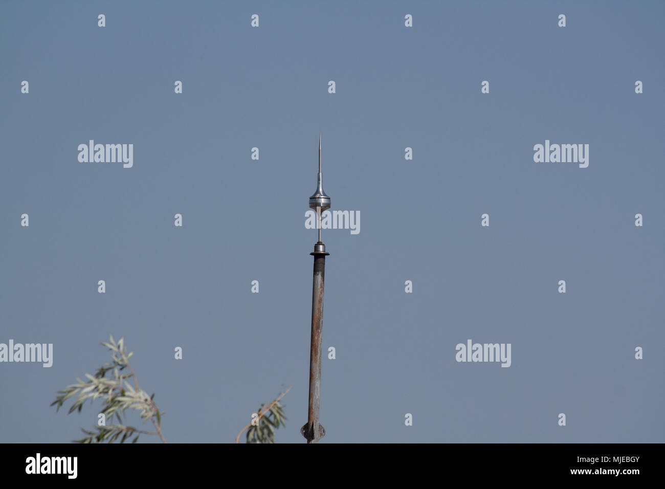 antenna for receiving signals on the hill Stock Photo - Alamy