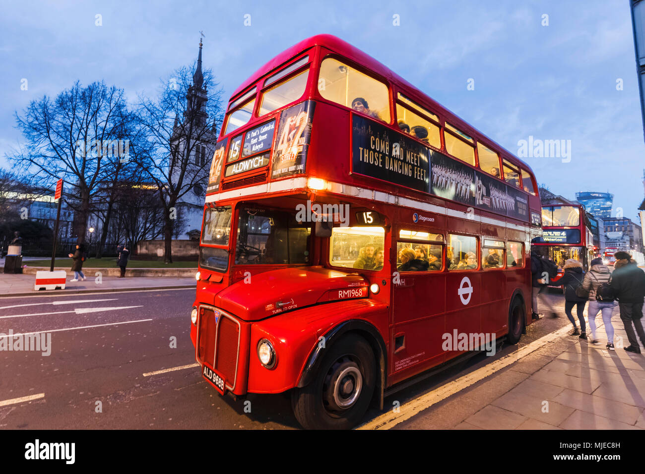 England, London, Routemaster Double Decker Bus Stock Photo - Alamy